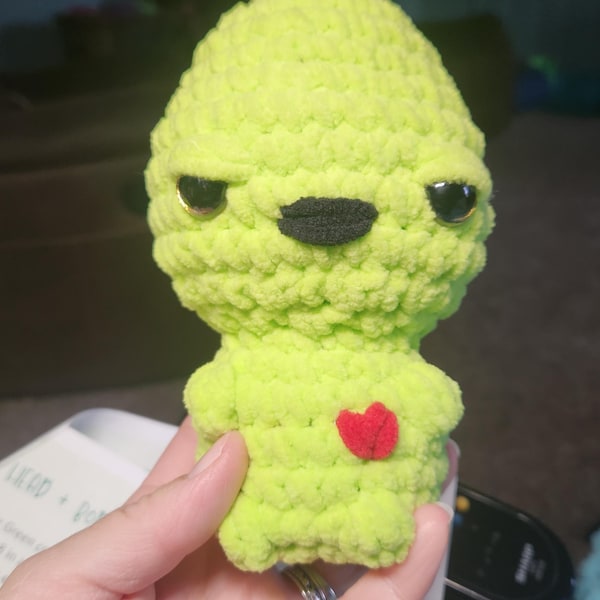 CROCHET PATTERN - Meanie Greenie | No Sew | Amigurumi | Crochet Plushie ...