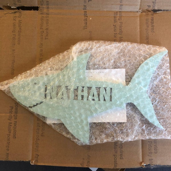 Shark Sign - Kids Name Sign - Shark - Kids Room - Playroom Sign ...