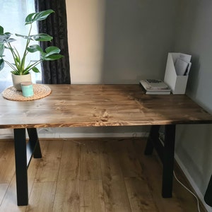 Bespoke Rustic Gaming Desk With A Frame Industrial Legs - Etsy UK