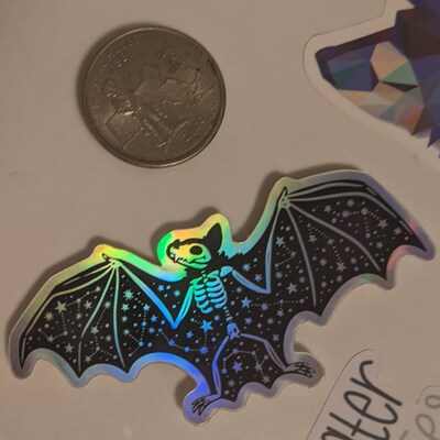 Holographic Star Bat Constellation Sticker 2 Sizes Vinyl - Etsy