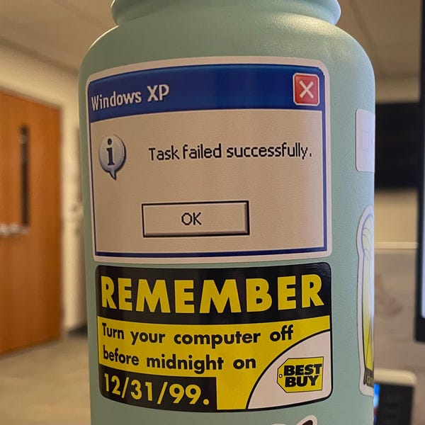 Remember Y2K Turn off Your Computer Vinyl Sticker - Funny Retro Tech ...