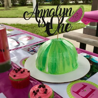 Watermelon Birthday Topper Watermelon First Birthday One in - Etsy
