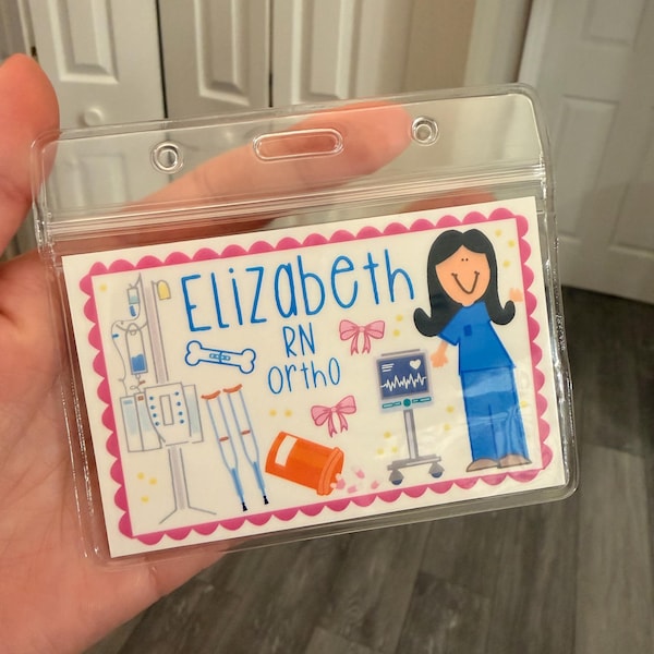Custom Badge Buddy, Healthcare Badge Cover - Etsy