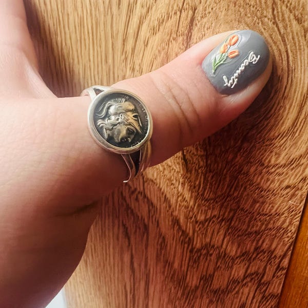 Greek Key Opal Silver Ring, Opal Ring, Greek Ring, Greek Jewelry, Greek ...