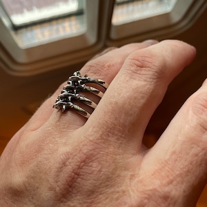 Anatomical Rib Cage Ring Sterling Silver 925 Made in Italy FEEL NO PAIN ...