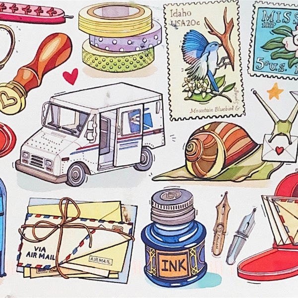Snail Mail Postcard. - Etsy