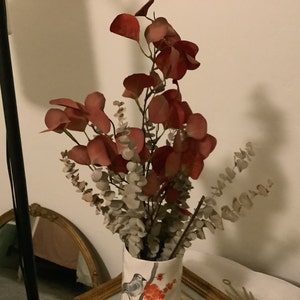 14 Gray Roses Buds, Long Stems, Bush Bouquet, Artificial Roses, Silk ...
