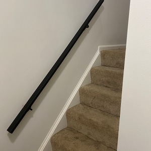 Modern Rectangle Slim Black Handrail for Stairs Modern Black - Etsy