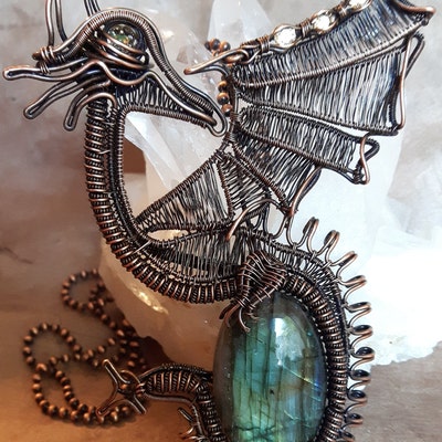 Wire Wrap Tutorial, Wire Wrapping Tutorial, Pattern by Wirearttutorials: Dragon Pendant, DIY ...