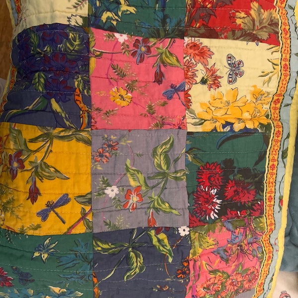 Floral Patchwork Quilted Placemats - Set of 6 Cotton Table Mats - Etsy