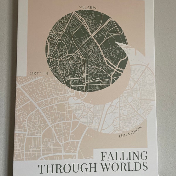 SJM Multiverse Map Prints, Maasverse Velaris Orynth Lunathion Crossover ...