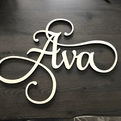 Wooden Name Signs Wooden Letters Personalized Wood Design Laser Cut Out ...