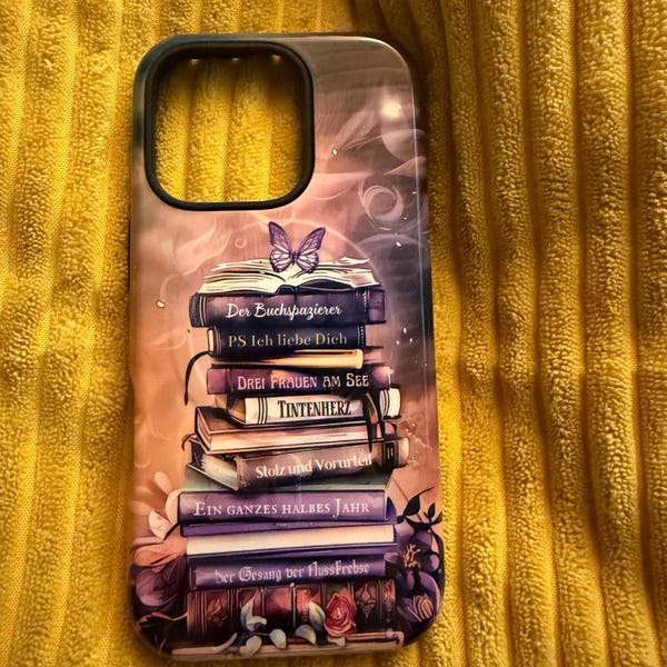 Personalized Favorite Book Phone Case, Custom Bookshelf Dark Academia ...