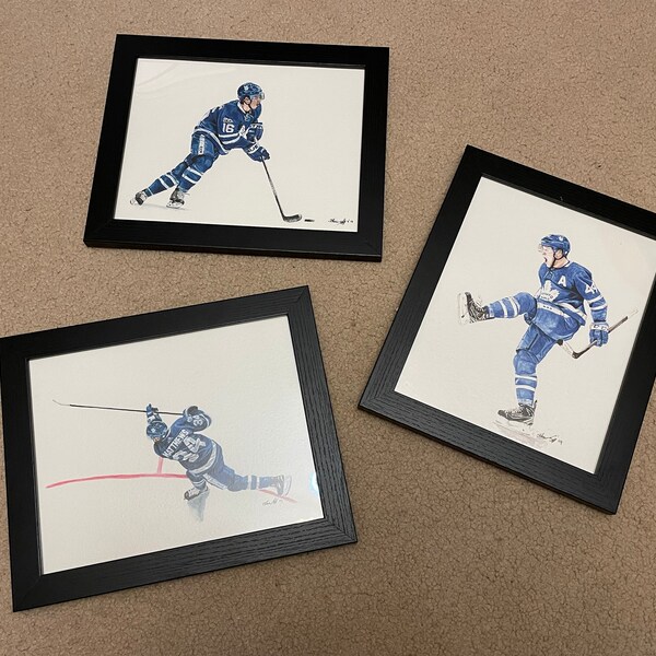 Mitch Marner // Toronto Maple Leafs // Hockey // NHL // Watercolour ...