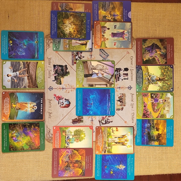 Charm Casting Mat, Dice Casting Mat, Divination Mat With Vintage Look ...