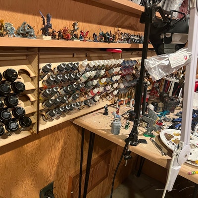 Wall Mounted Hobby Paint Storage Rack Horizontal - Etsy