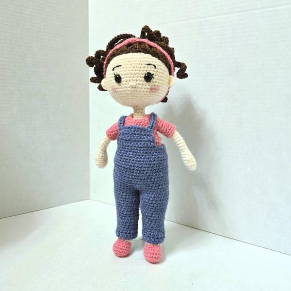 Crochet Doll With Overalls Amigurumi Patterns, First Baby Doll Crochet ...
