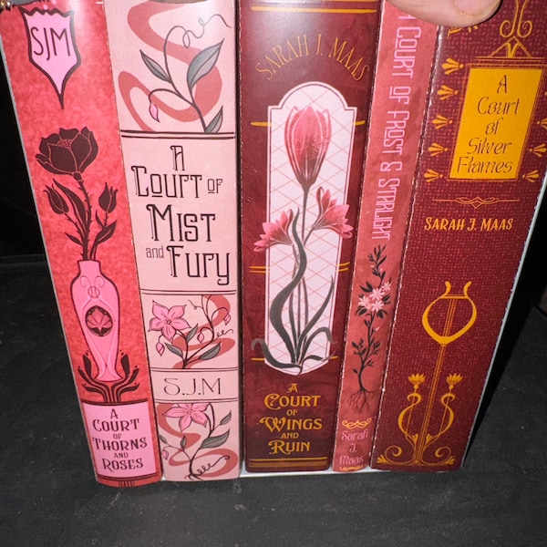 Paperback ACOTAR Pink Vintage Dust Jackets Set, Monochromatic, Digital ...