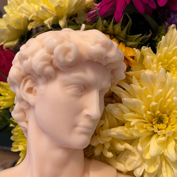 David Head Candle | David of Michelangelo | David Statue Candle | Soy ...