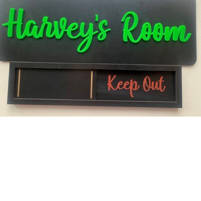 Personalised Bedroom Door Sign Sliding Door Sign Name Plaque Wood ...