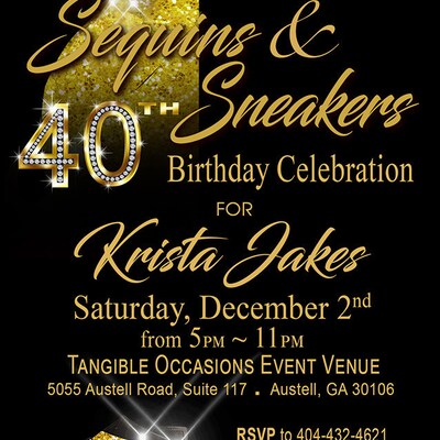 Masquerade Sneaker Ball Red and Gold 50th Any Age Birthday - Etsy