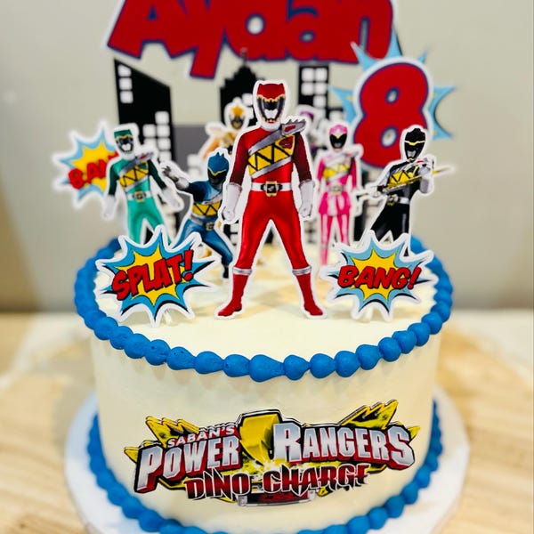 Inspired Power Rangers Cake Topper, Power Rangers Theme, Heroes Decor ...