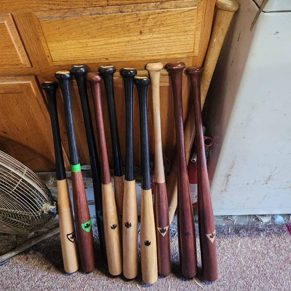 6 Pack-game Ready-blem- Flamed Wooden Bats-cupped! FREE SHIPPING - Etsy