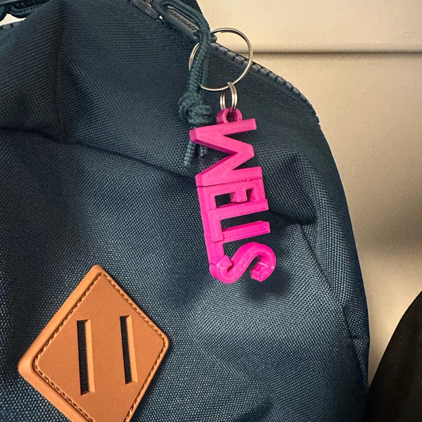 Name Keychain Personalized Key Ring 3d Printed Custom Name Charm Bag ...