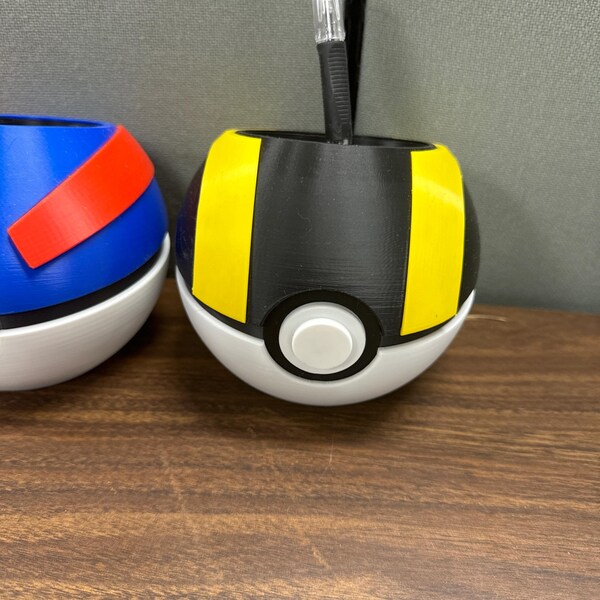 Pokeball Pen/pencil Holder Pokemon Inspired - Etsy