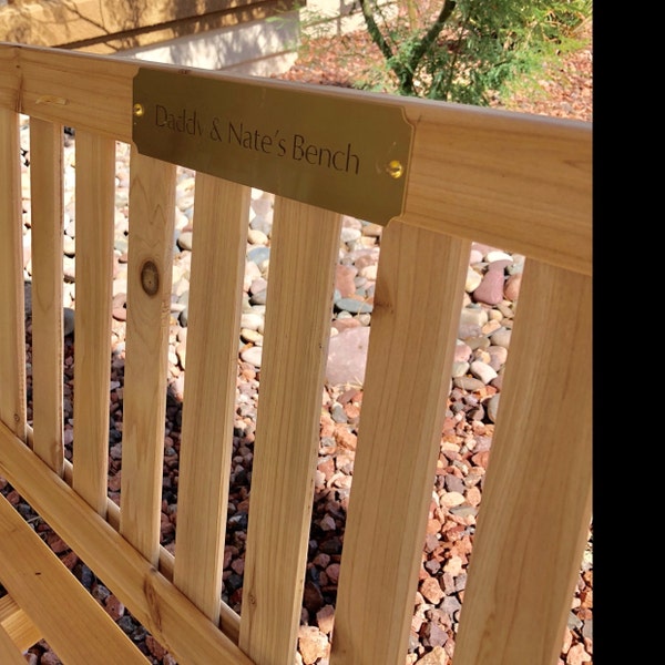 Brass Nameplate Bench Plaque Dedication. Brass Stall Barn Name Plate ...