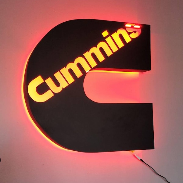 Cummins Metal Lighted Sign - Etsy