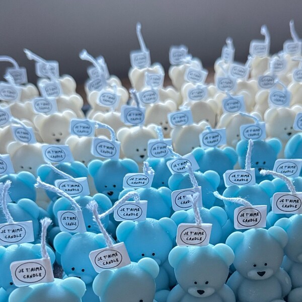 Mini Bear Candle Teddy Bear Candle Baby Shower Small Candles Birthday ...