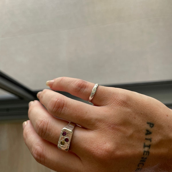 Pinky Initial Ring, Personalized Signet Ring, Custom Pinky Ring, Gold ...