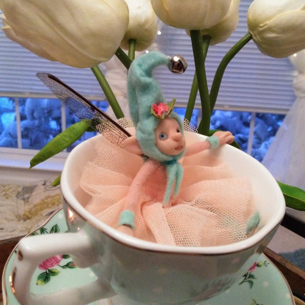 Dinkydarlings 33 OOAK Pixie Fairy Little Green Elf Boy Polymer Clay ...