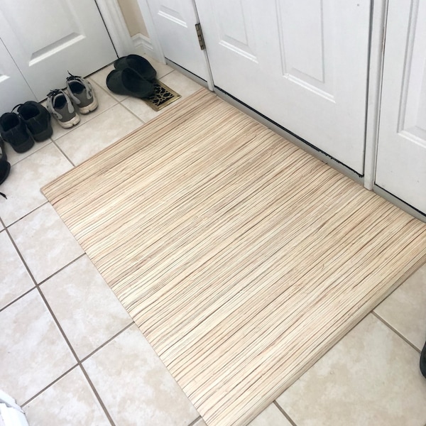 Classic Porto Tiles Vinyl Mat, Orange Linoleum Rug, Green Vinyl Floor ...