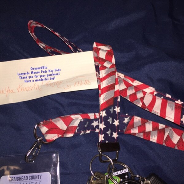 USA Flag Lanyard With Optional Key Fob / Patriotic Key Holder ...