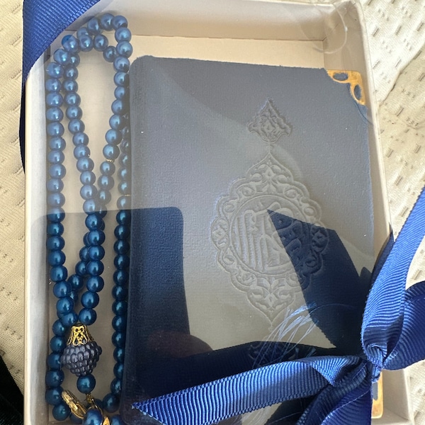 Personalized Quran, Royal Blue Quran, Friend Quran Tasbeeh Gift ...