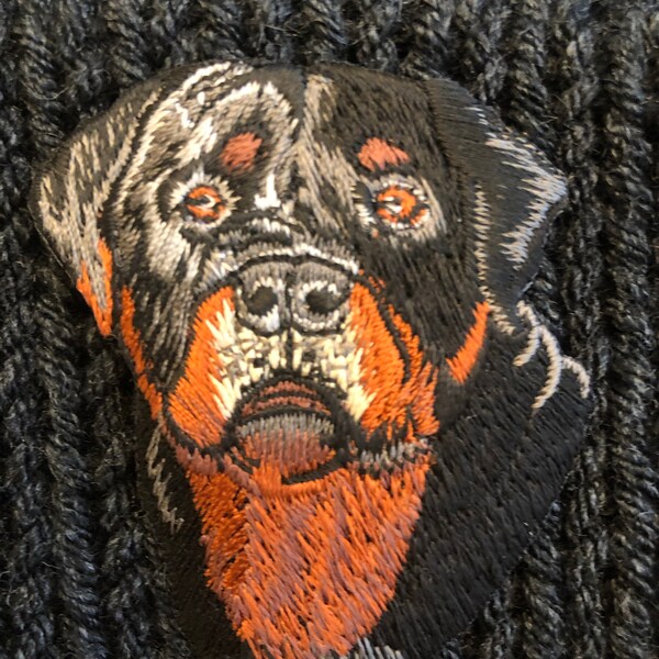 Rottweiler Dog Head Patch - Etsy