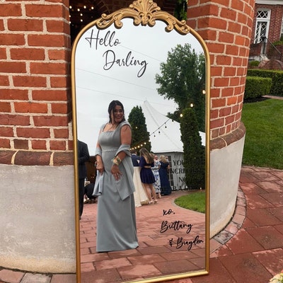 Grab A Drink Decal for Wedding Reception Selfie Mirror, Modern Wedding ...