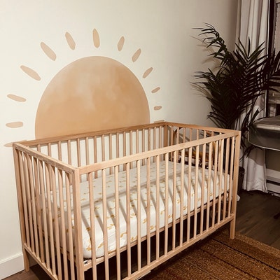 Large Sun Removable Wall Decal / Oversized Sun Decal / Watercolor Sun ...