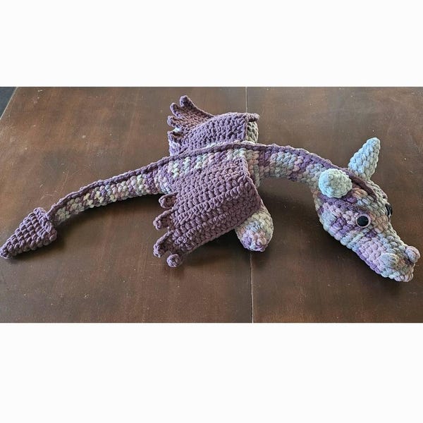 Crochet Dragon Pattern Morningstartail Feathertail Daggertail 2-in-1 ...