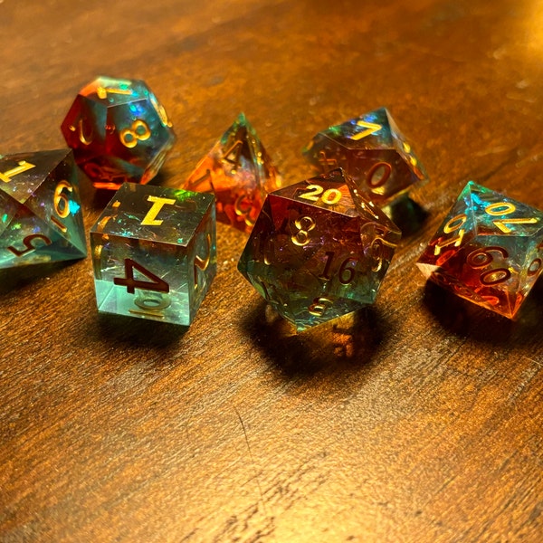 Demon's Blood DND D6, D20 Dice, Red Sharp Edge D&D Dice Set, Dungeons ...