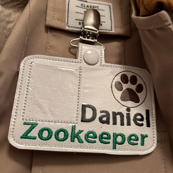 Pretend Play Zookeeper Badge - Handmade Child Gift Educational ...