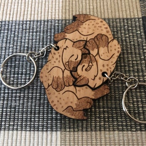 Hyena Interlocking Couple Keychains Friendship or Relationship Matching ...