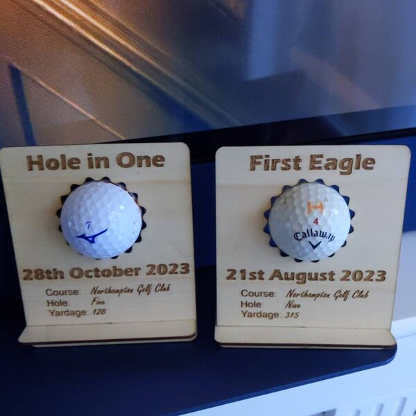 Custom Golf Ball Display Plaque Wall Mounted Personalized Commemorative ...