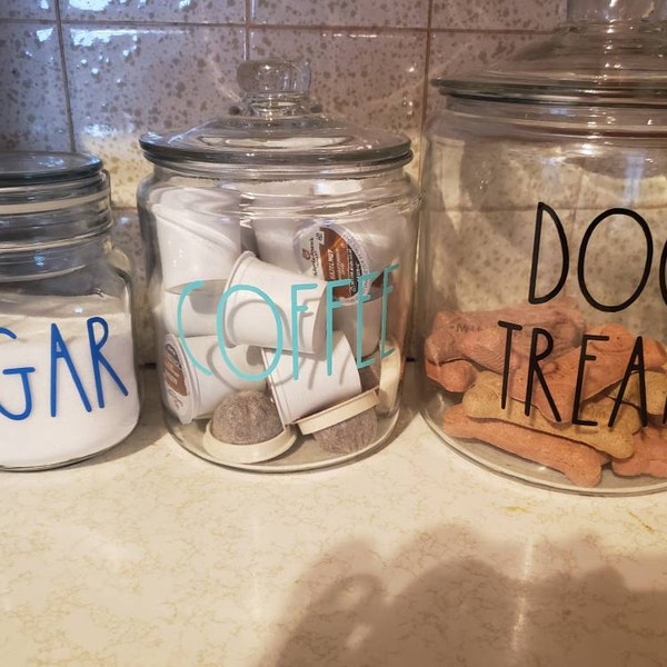 Custom Rae Dunn Inspired Pantry Decals, Farmhouse Canister Labels - Etsy