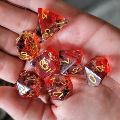 Midnight Koi Fish Dnd Dice Set for Dungeons and Dragons D20 TTRPG ...