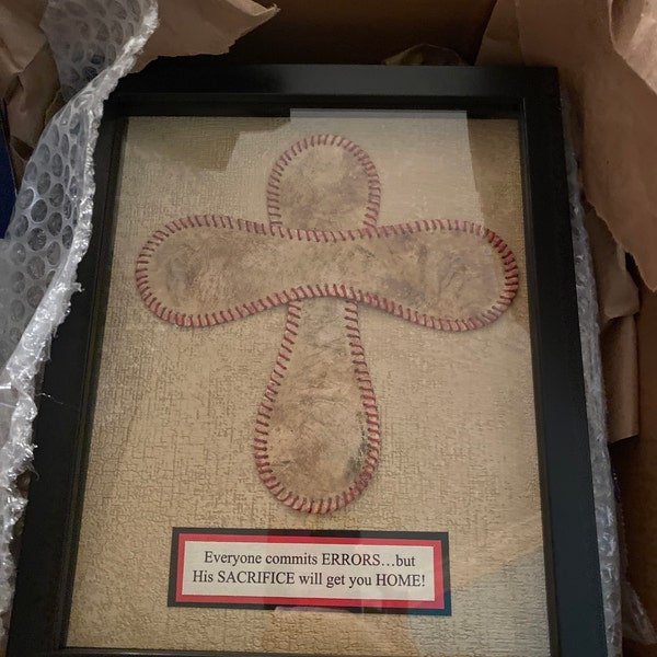 Shadow Box - Baseball Cross - Etsy