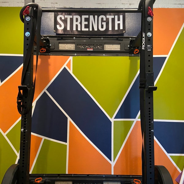 Strength Banner Motivational Home Gym Decor Large Quote Wall Art ...