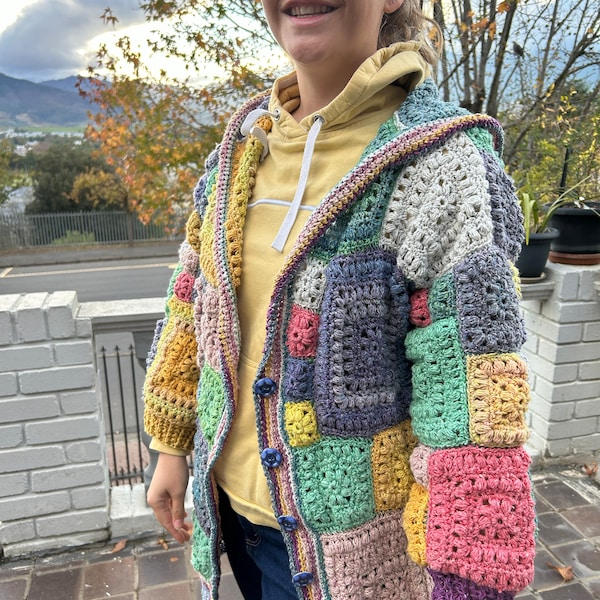 CROCHET PATTERN - Square Scramble Sweater - Crochet Pattern for Granny ...